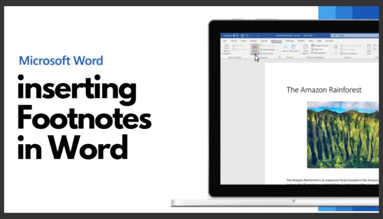 How to create a Footnote in Word